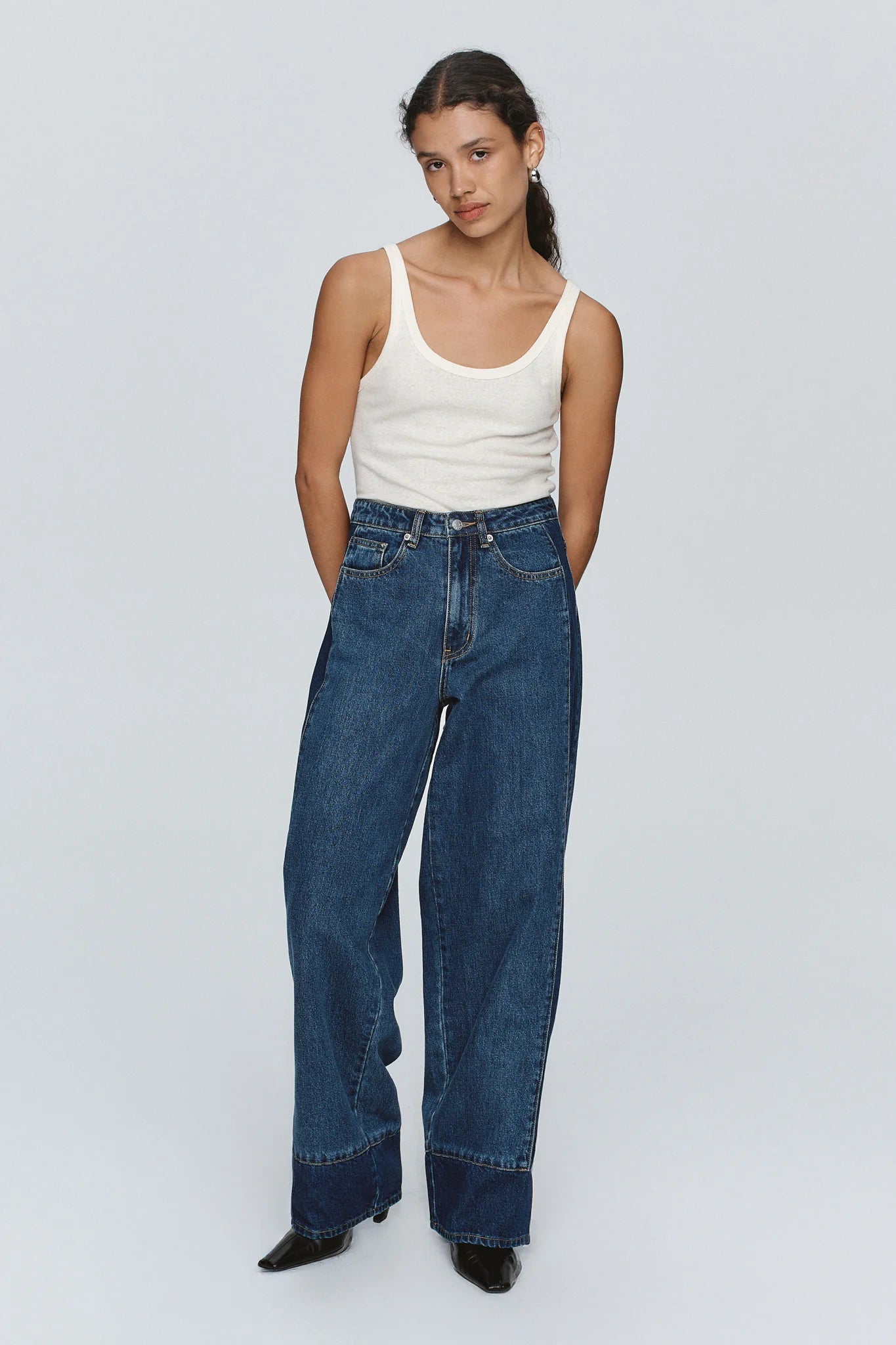 Marle Border Jeans Blue - Laneway Boutique