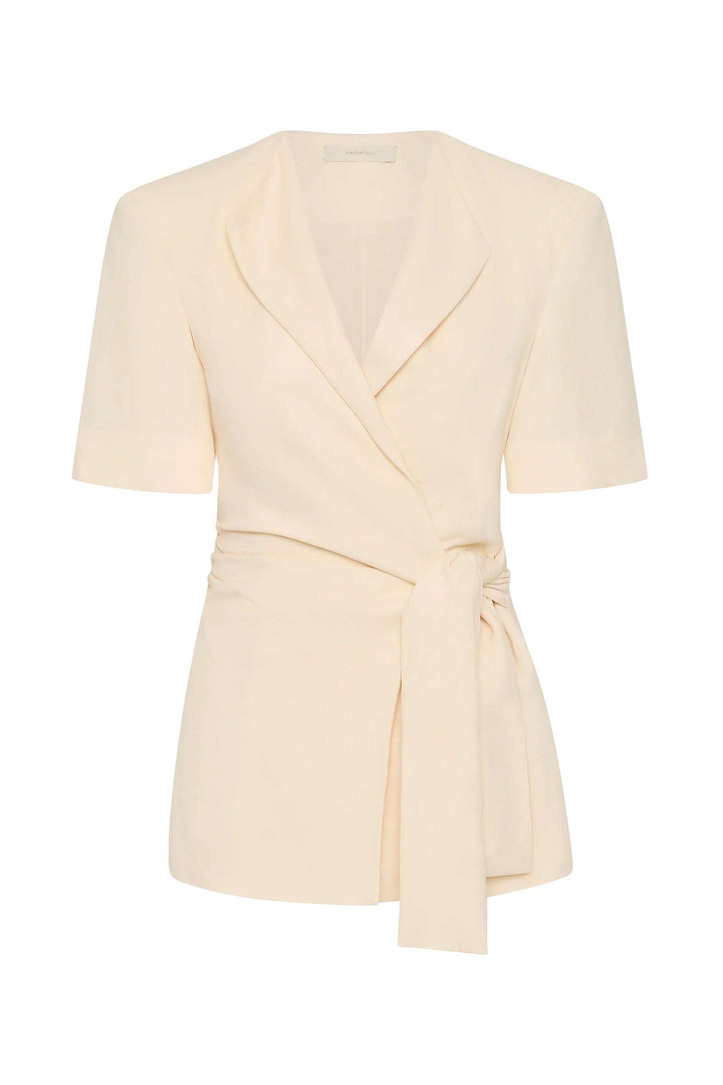 Faithfull the Brand Ida Knot Blazer Latte - Laneway Boutique